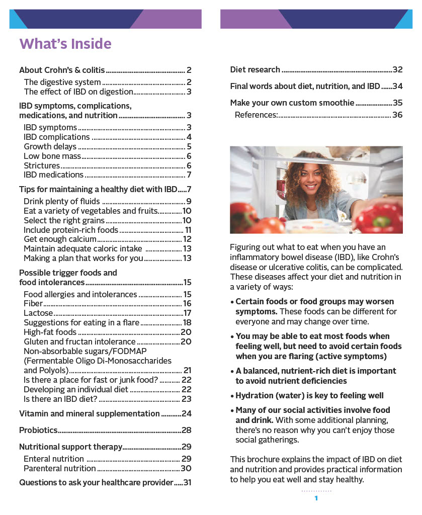Diet and Nutrition Brochure for IBD