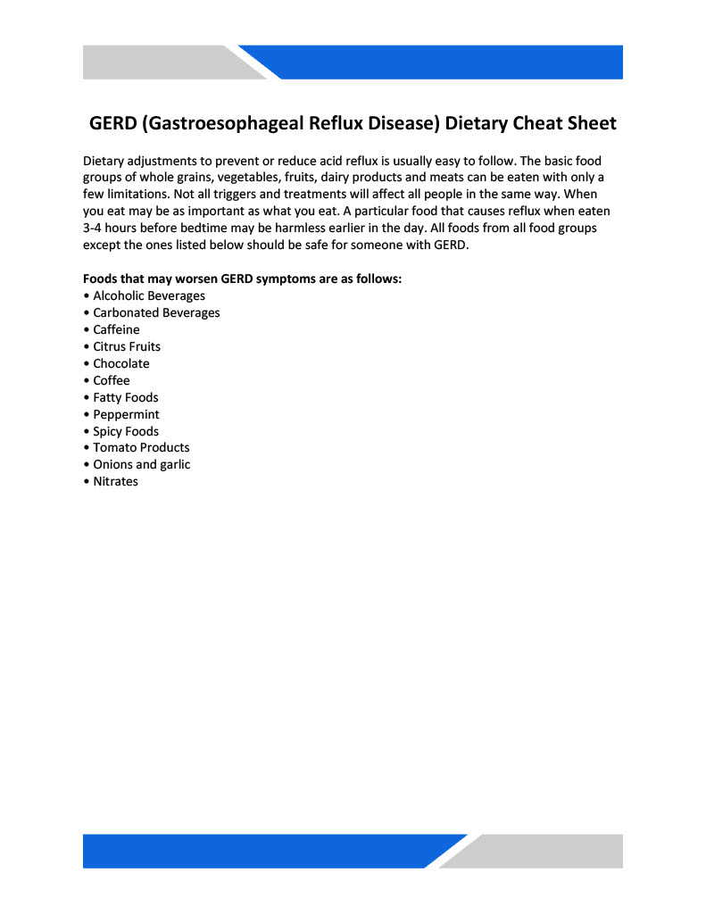 GERD Cheat Sheet