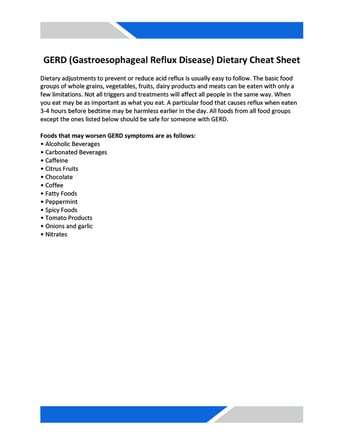 GERD Cheat Sheet
