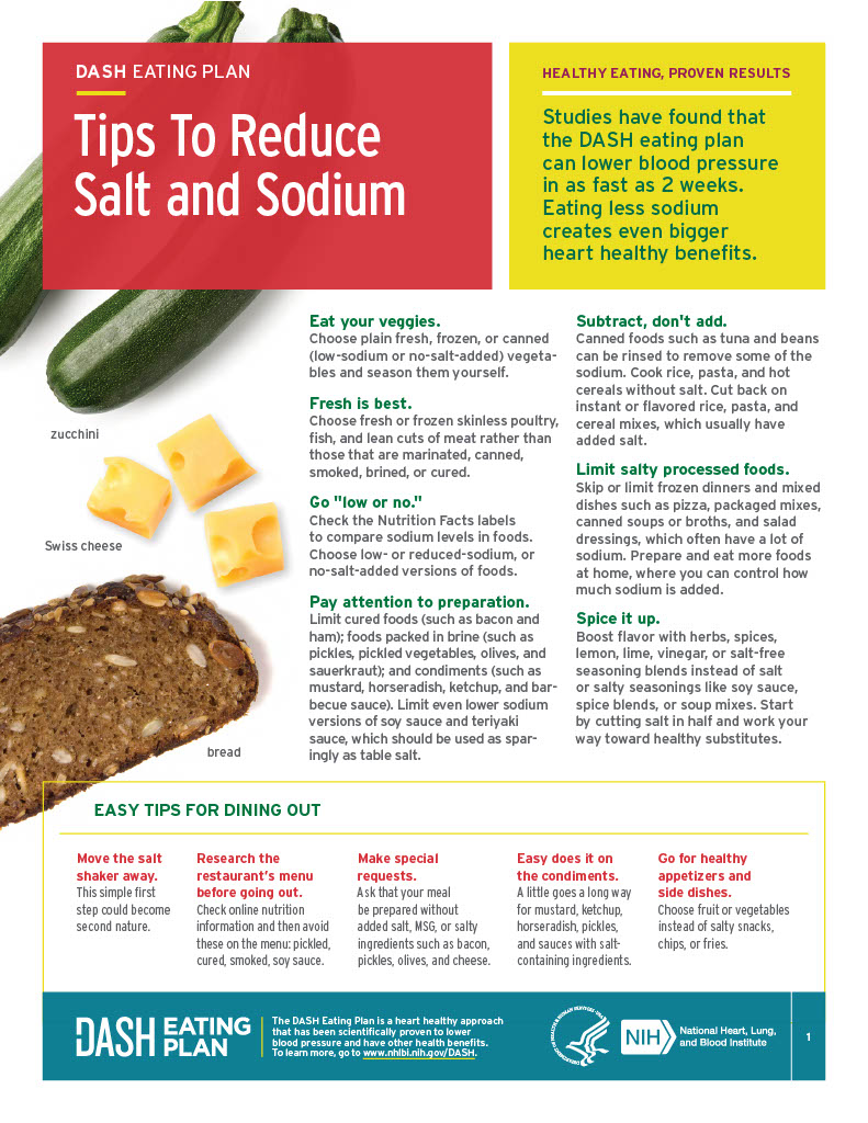 Tips to Reduce Salt and Sodium
